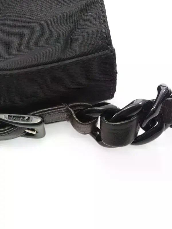 Prada 2010s Tessuto Bacheli Chain Shoulder Bag