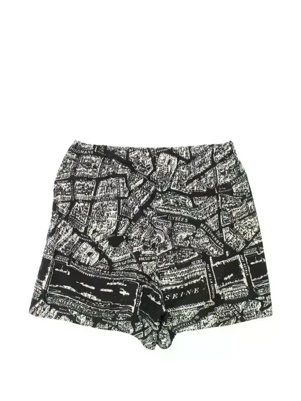 Dior 2010s Plan De Paris-print Button-fly Shorts