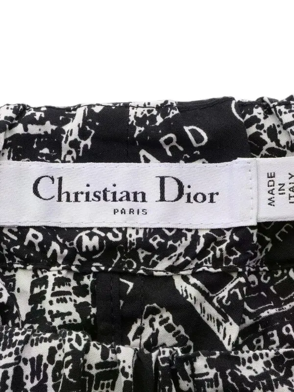 Dior 2010s Plan De Paris-print Button-fly Shorts