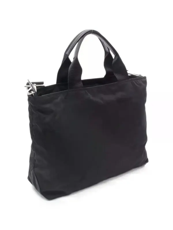 Prada 2000s Triangle Logo Tote Bag