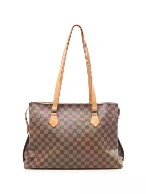 LOUIS VUITTON 1997 Damier Ebene Colombine Tote Bag