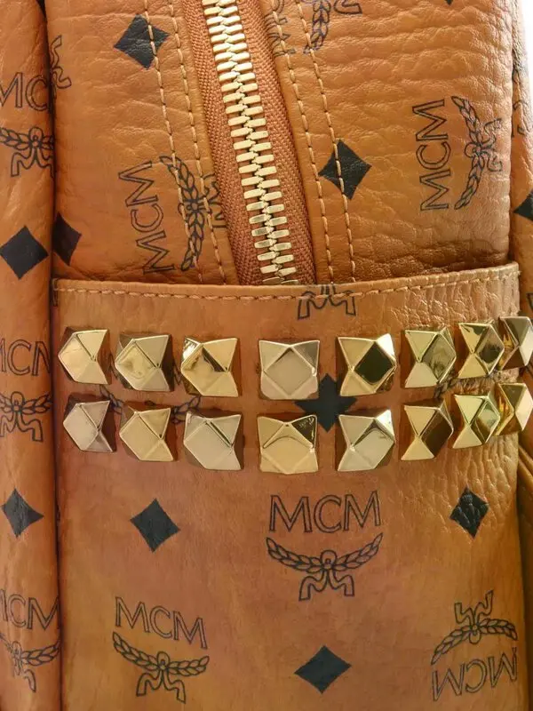 Mcm Visetos Studded Leather Backpack