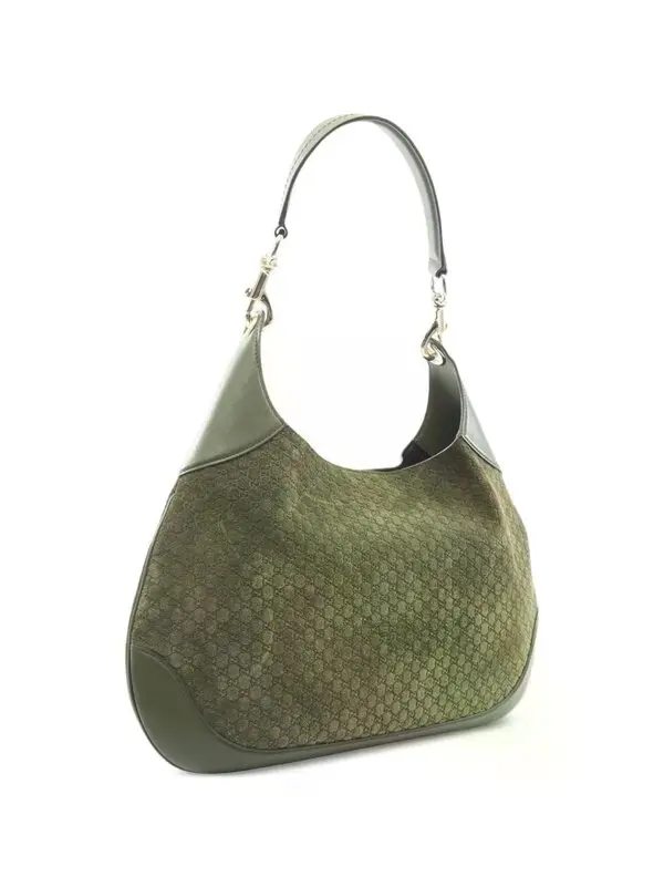 Gucci Micro Gg Guccissima Shoulder Bag - Green