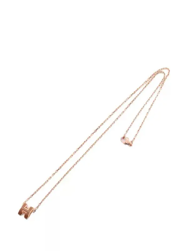 Hermès 2010s Mini Pop H Necklace - Pink
