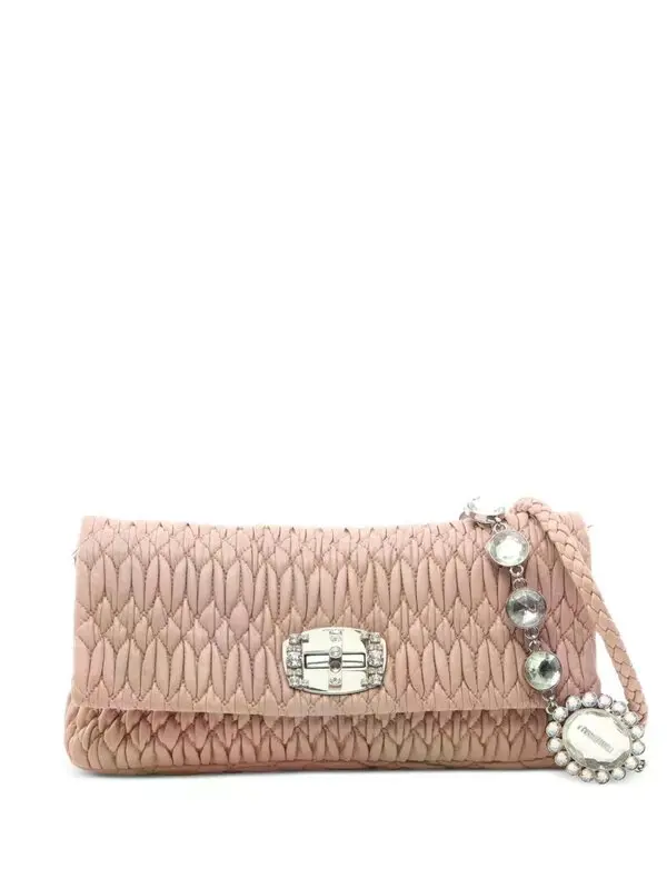 Miu Miu 2000s Matelassé Shoulder Bag - Pink