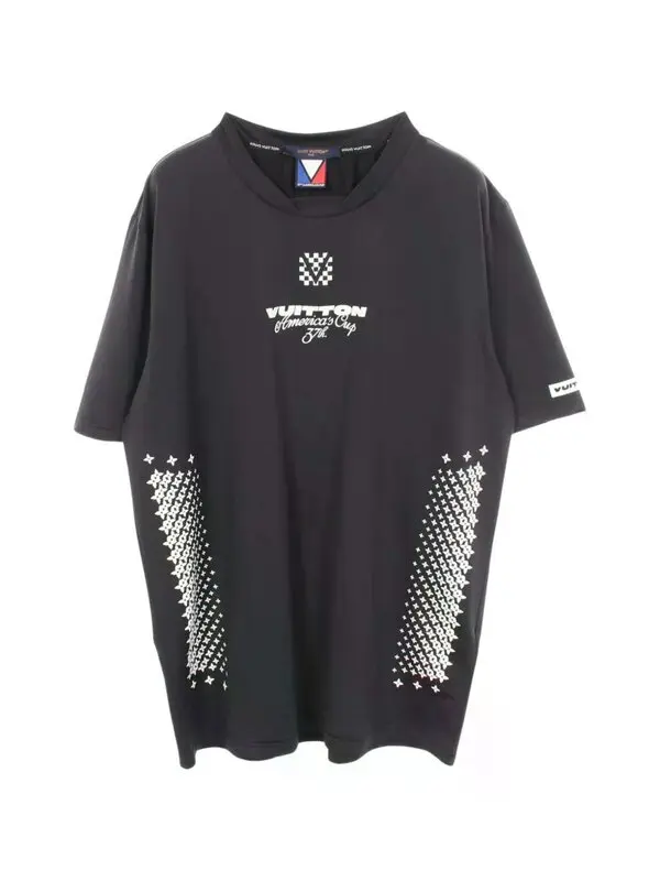 LOUIS VUITTON 2010s America's Cup Logo-print T-shirt - Black