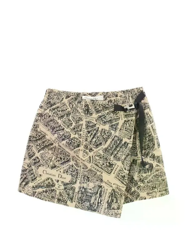 Dior 2010s Map Of Paris Shorts