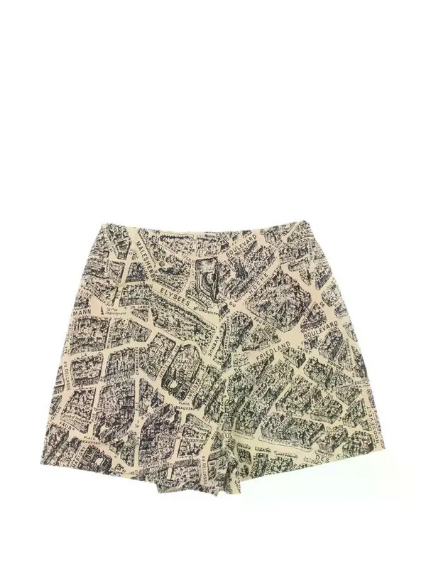 Dior 2010s Map Of Paris Shorts