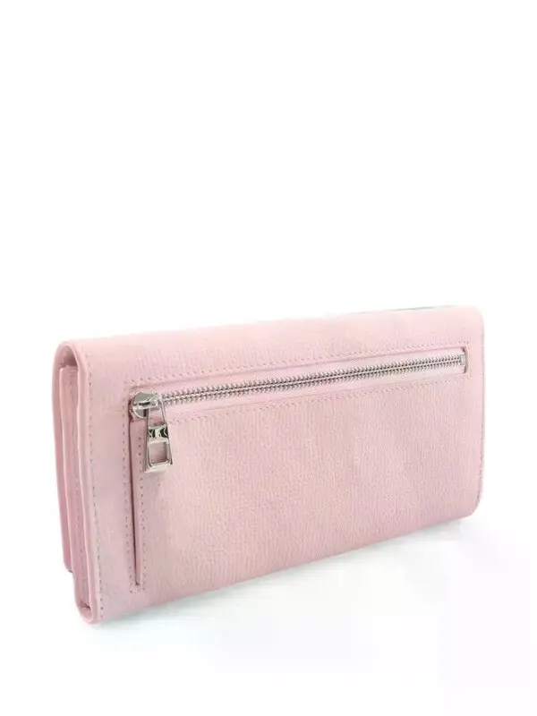 Loewe 2010s Anagram Continental Wallet - Pink