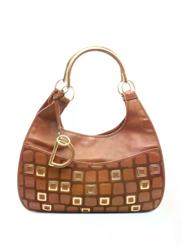 Dior Geometric Pattern Shoulder Bag - Brown