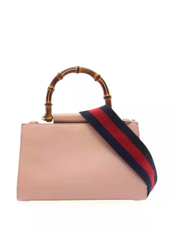 Gucci 2010s Bamboo Leather Handbag - Pink
