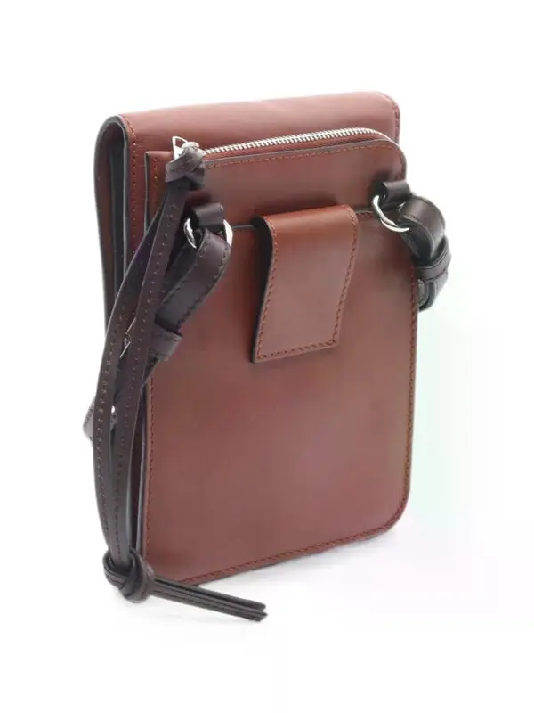 Loewe Leather Gusset Flat Cross Body Bag - Brown