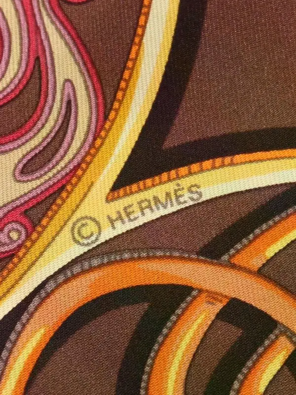 Hermès 2010s Charming Animals Scarf - Brown