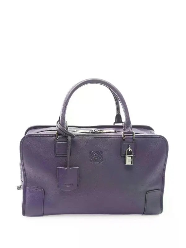 Loewe 2010s Amazona Leather Tote Bag - Purple