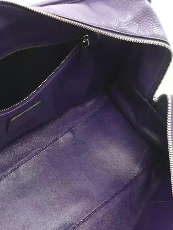 Loewe Amazona Leather Tote Bag - Purple