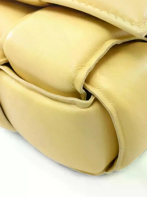 Bottega Veneta 2010s Cassette Padded Intrecciato Shoulder Bag - Yellow