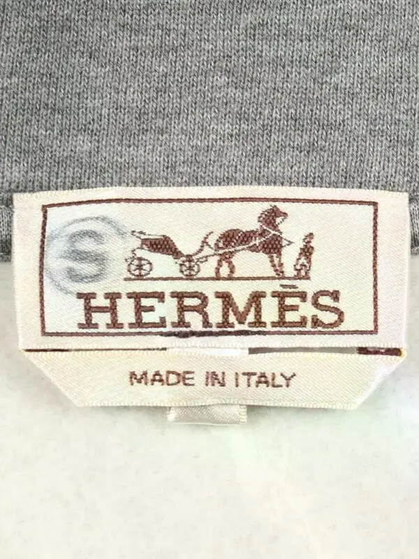 Hermès 2010s Puzzle Equestre Leather-patch Hoodie