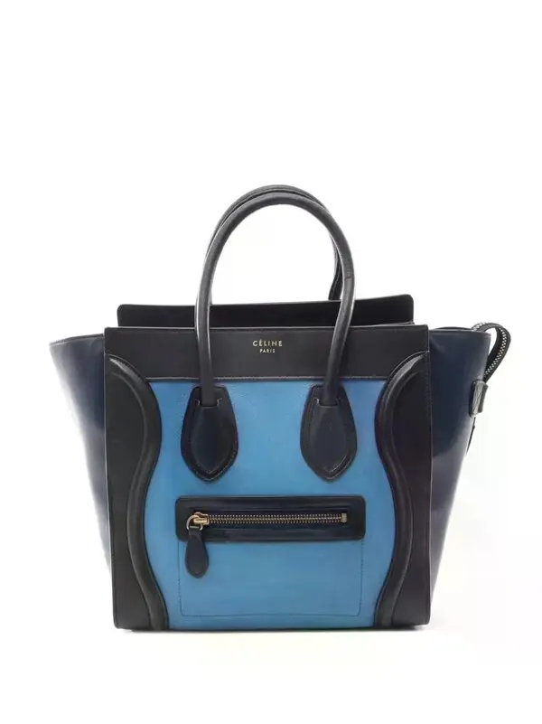 Celine 2000s Micro Luggage Tote Bag - Blue