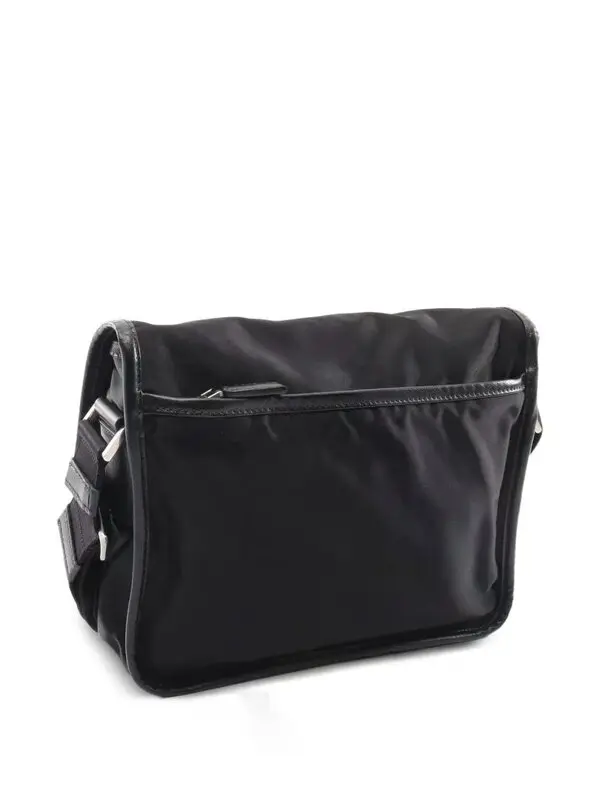 Prada Tessuto Saffiano Shoulder Bag - Black