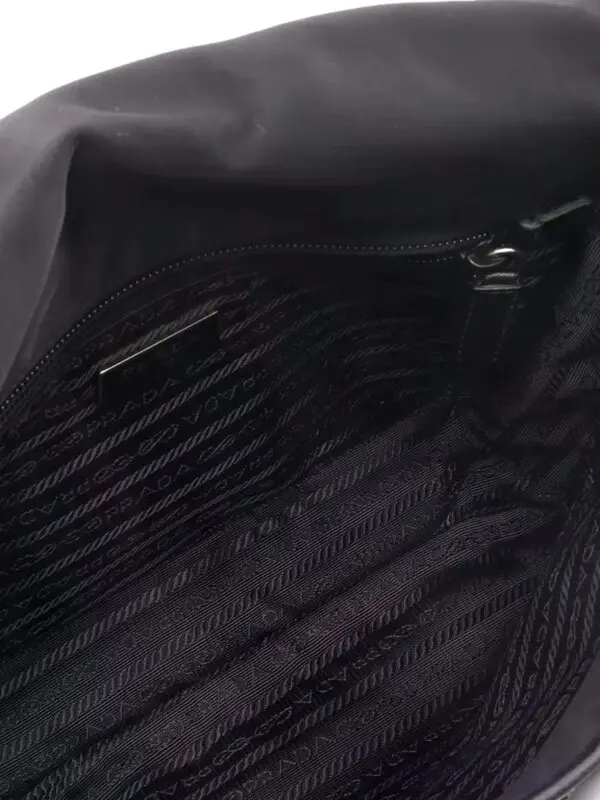 Prada Tessuto Saffiano Shoulder Bag - Black