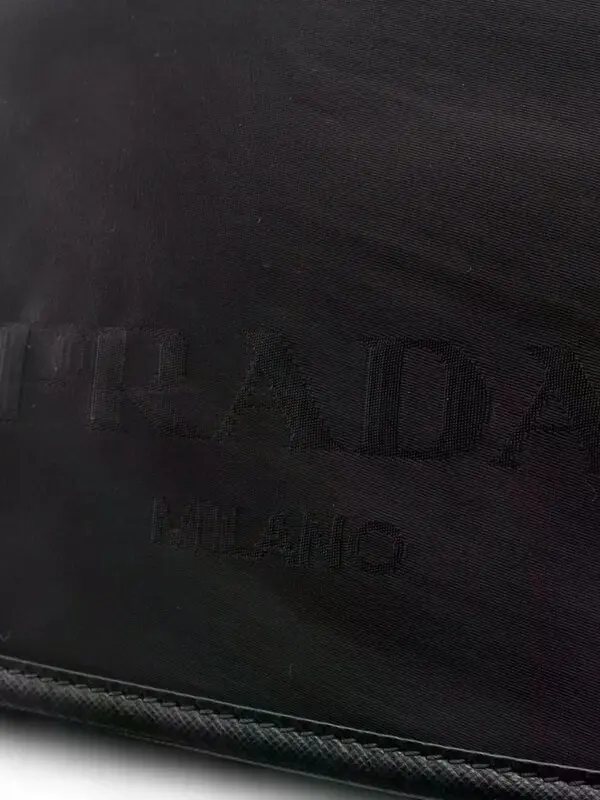Prada Tessuto Saffiano Shoulder Bag - Black