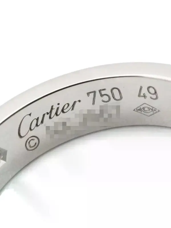 Cartier 2010s Mini Love Diamond Ring - Silver