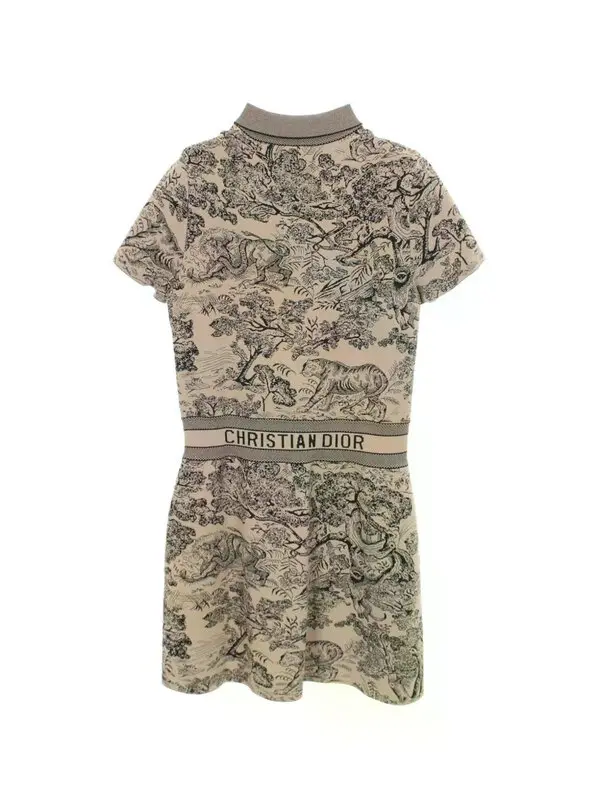 Dior Toile De Jouy Polo Shirt Dress - Neutrals