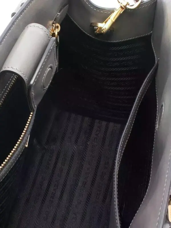 Prada Saffiano Leather Tote Bag - Grey