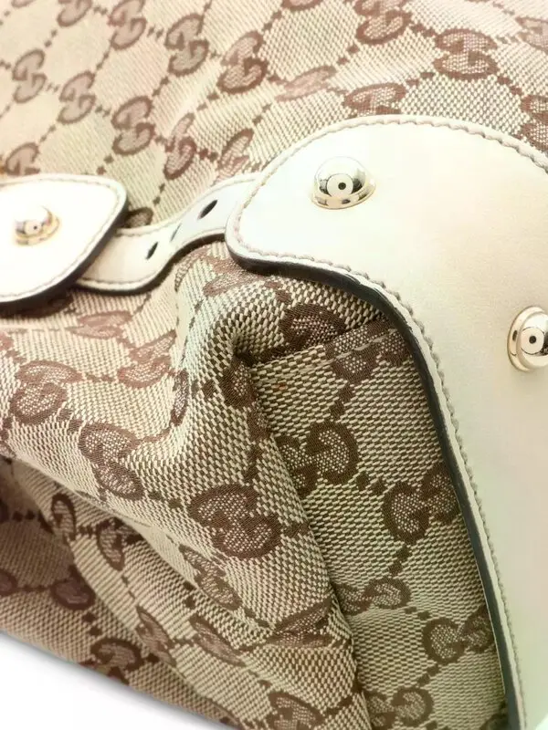 Gucci Gg Monogram Canvas Shoulder Bag - Neutrals