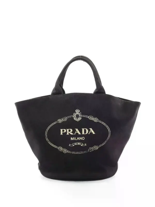 Prada 2000s Canapa Logo-print Tote Bag