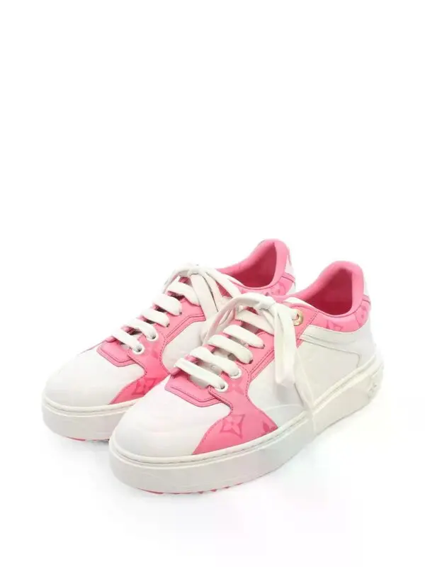 LOUIS VUITTON 2022 Time Out Monogram Sneakers - White