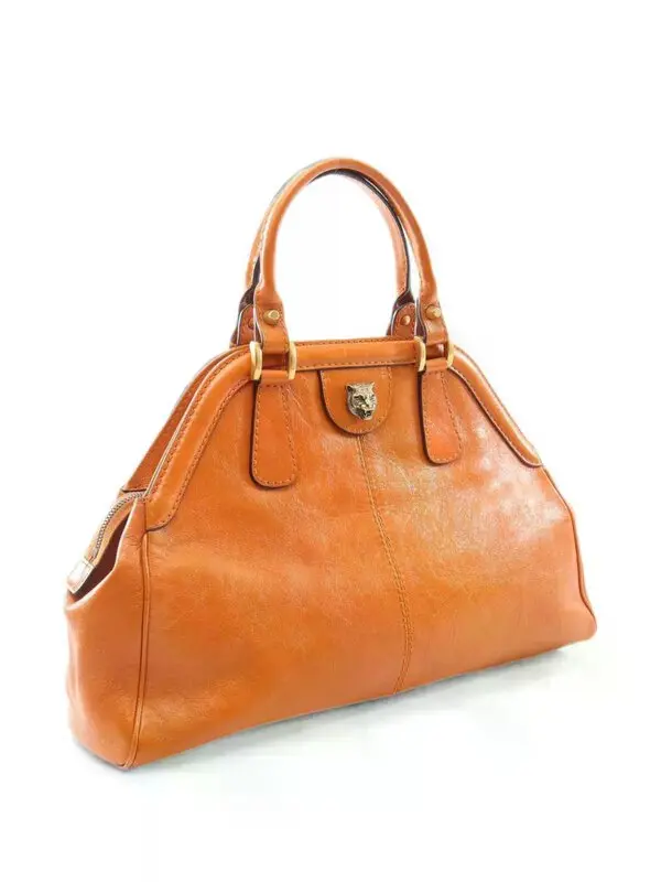 Gucci 2000s Liber Gg Tiger Head Tote Bag