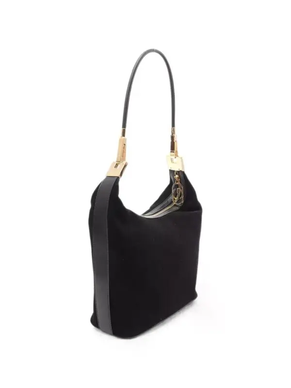 Gucci 2000s Suede Shoulder Bag - Black