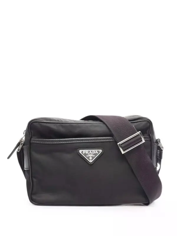 Prada Re-nylon Saffiano Shoulder Bag - Black