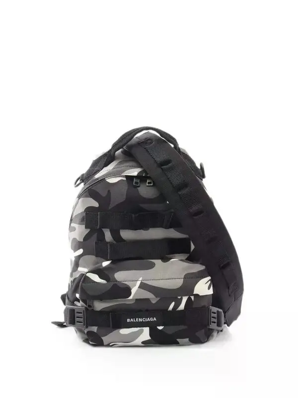 Balenciaga 2010s Small Army Multi-carry Camouflage Backpack - Grey