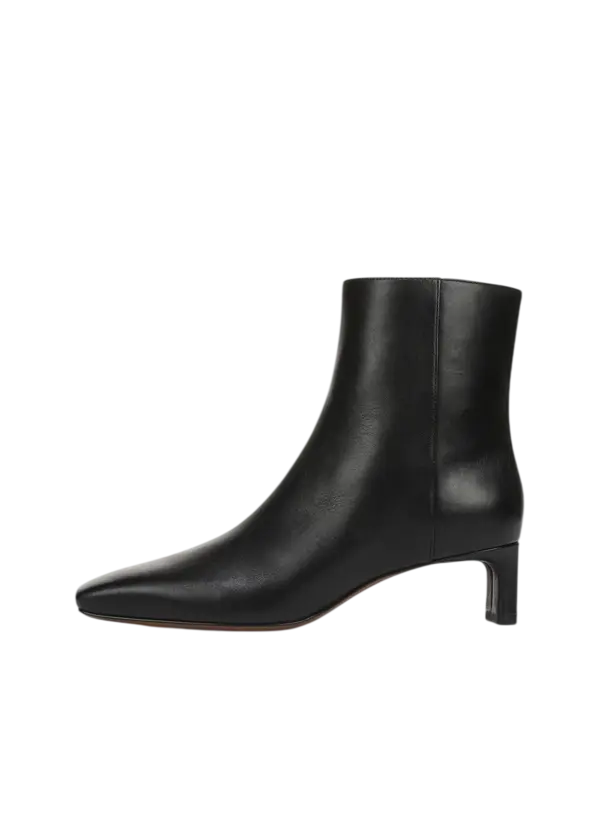 Vince Lilith Leather Ankle Boots - Black