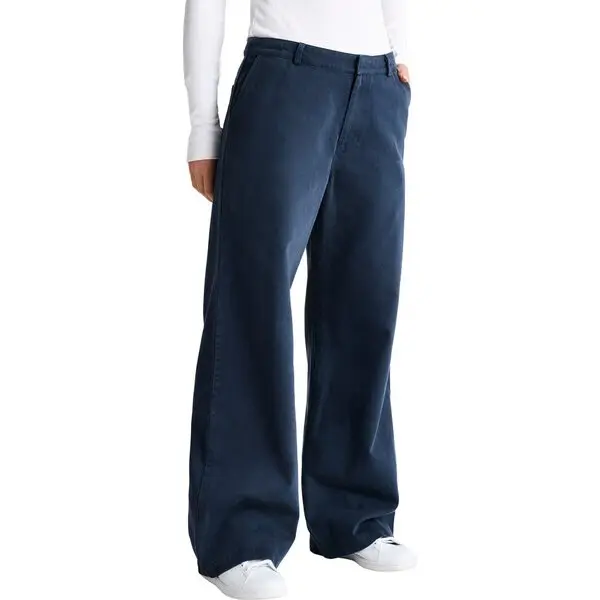 Splendid Lee High Waist Wide Leg Cotton Pants