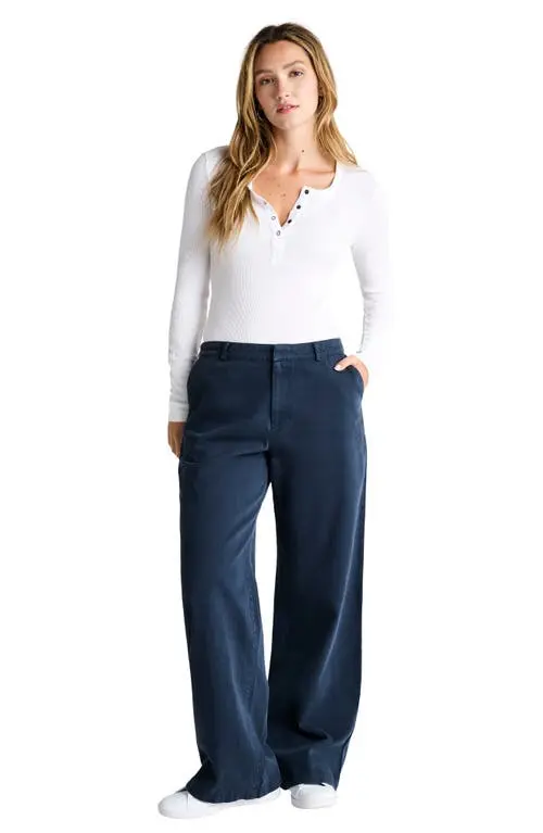 Splendid Lee High Waist Wide Leg Cotton Pants