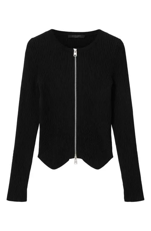 ALLSAINTS Cruz Zip Cardigan - Black
