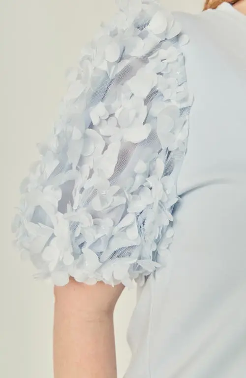 English Factory Flower Mixed Media Top