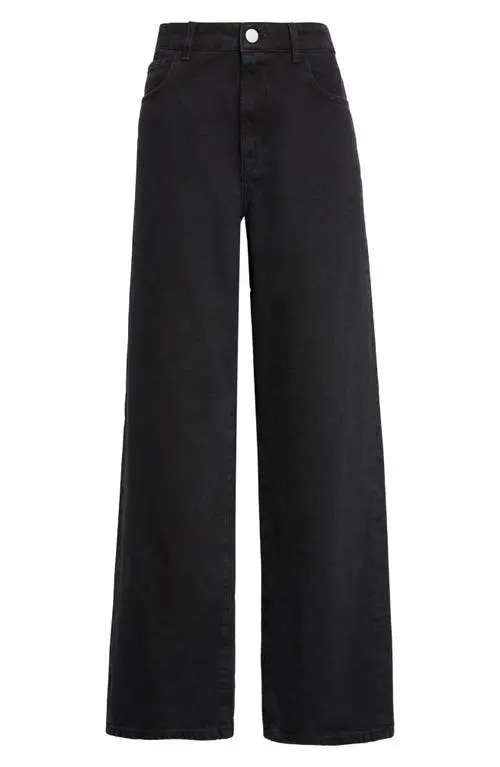 RÓHE Bruun Baggy Wide Leg Jeans - Black