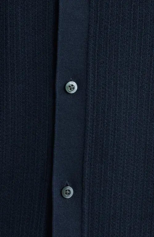 Madewell Button-up Sweater Polo - Deep Indigo