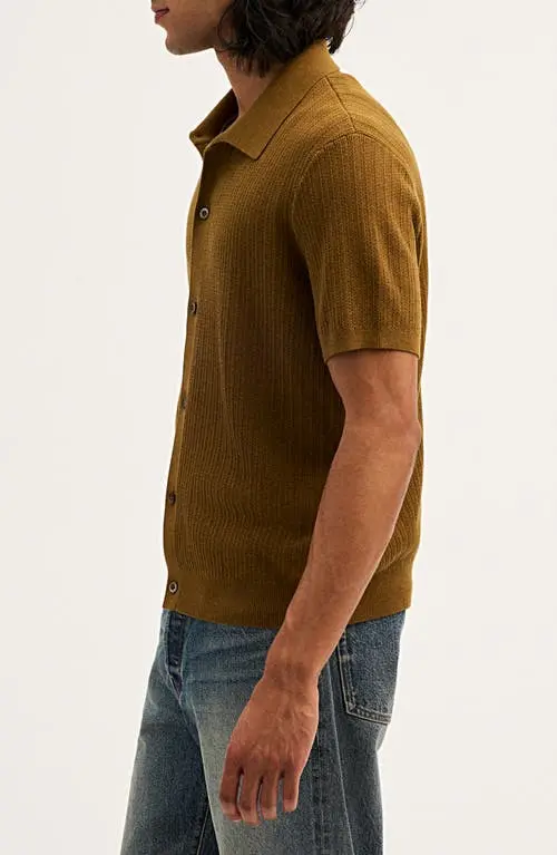 Madewell Button-up Sweater Polo - Weathered Olive