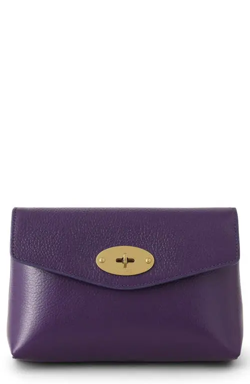 Mulberry Darley Leather Cosmetics Pouch - Amethyst