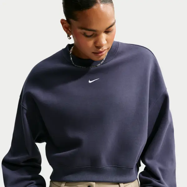 Nike Studio Fleece Weight Oversized Cropped Crew