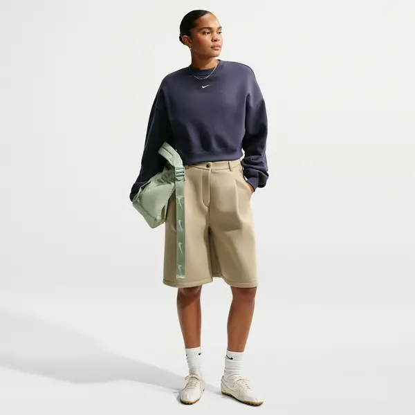 Nike Studio Fleece Weight Oversized Cropped Crew