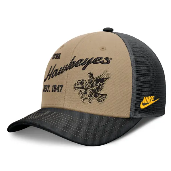 Nike Iowa Legacy Rise Dri-fit College Trucker Adjustable Hat - Brown