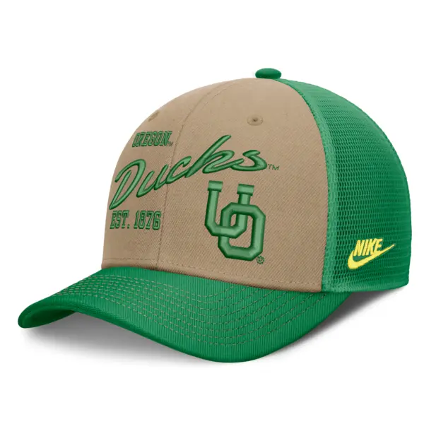 Nike Oregon Legacy Rise Dri-fit College Trucker Adjustable Hat - Brown