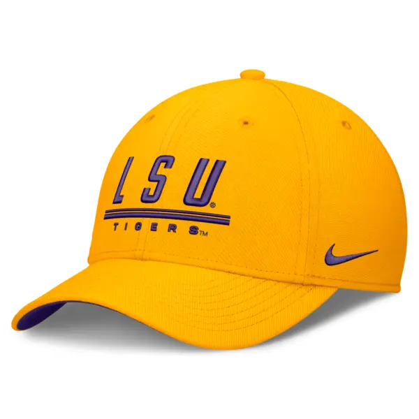 Nike Lsu Sideline Rise Baseball Hat - Yellow