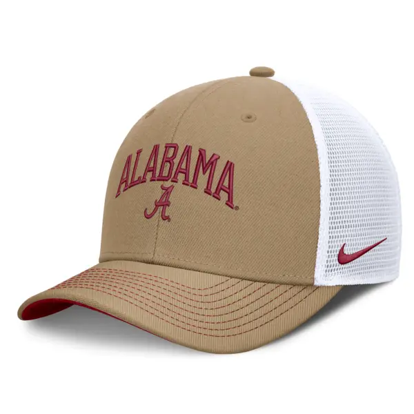 Nike Alabama Primetime Arched Dri-fit College Trucker Adjustable Hat - Brown